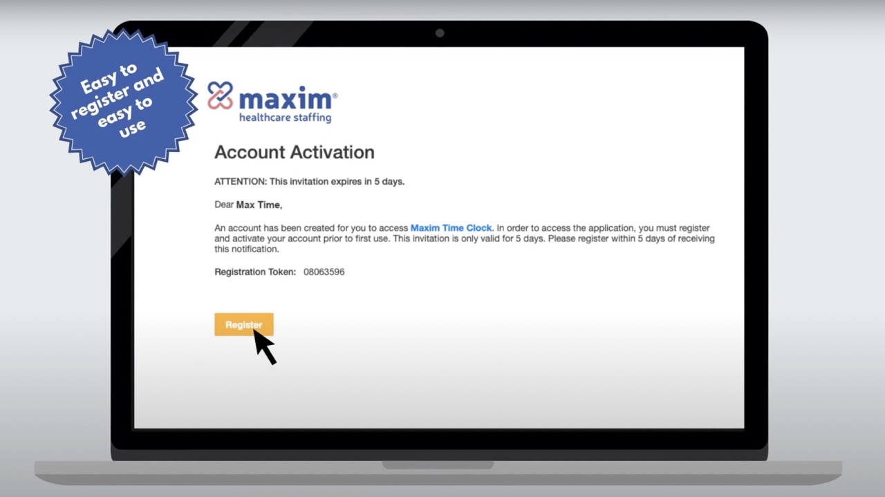 Maxim Time Clock - Login Page For Web Time Card